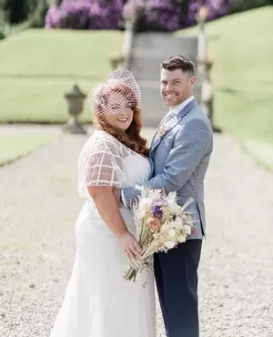 Sardinia | Designer Lace Cape Back Bridal Gown | Nicki Flynn