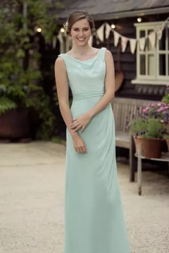 E153 | Flattering, Beaded Bridesmaid Dress | Essentials by True Bride