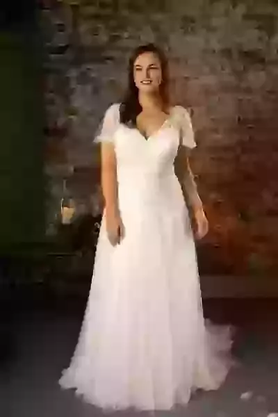 Noelle TC-W430 | Glamorous Plus Size Beaded Bridal Gown | True Curves