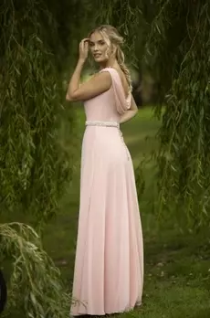M470 | Glam Beaded Cowl Back Bridesmaid Style | True Bridesmaids
