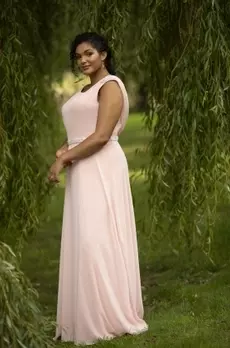 M470 | Glam Beaded Cowl Back Bridesmaid Style | True Bridesmaids