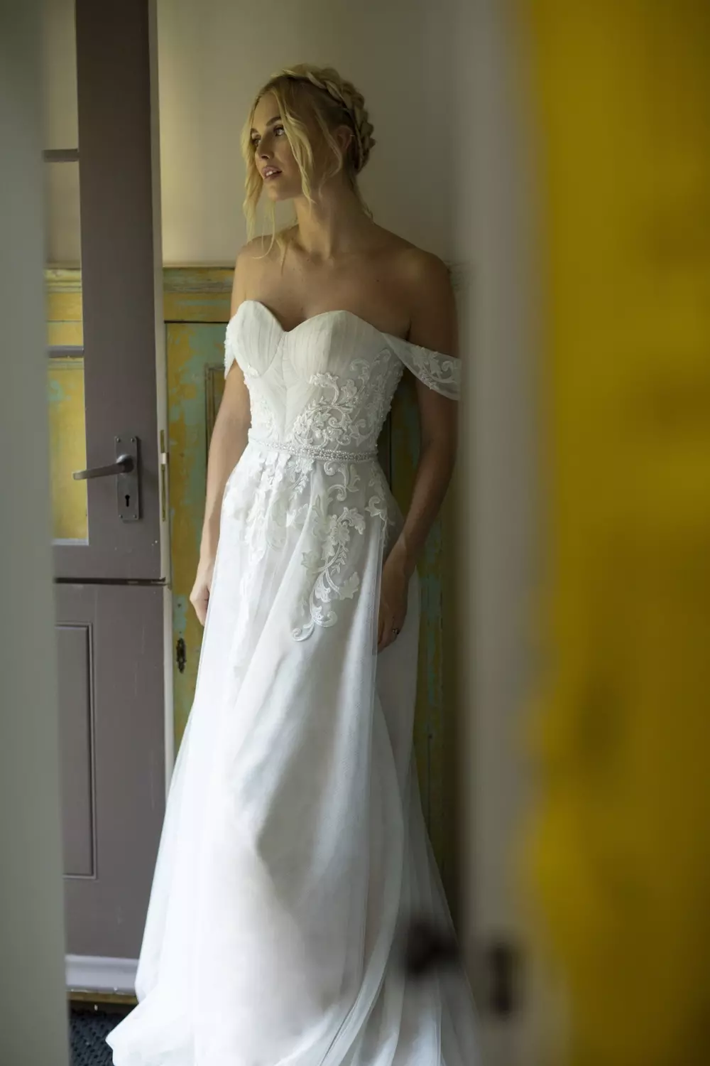 Skye W390 | Contemporary Lace Strapless Wedding Dress | True Bride