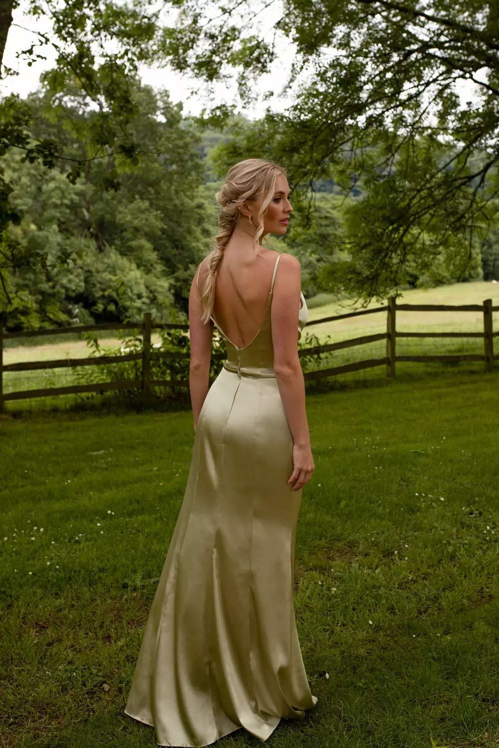 E232CHAM | Modern Elegant Bridesmaid Dress | Essentials by True Bride