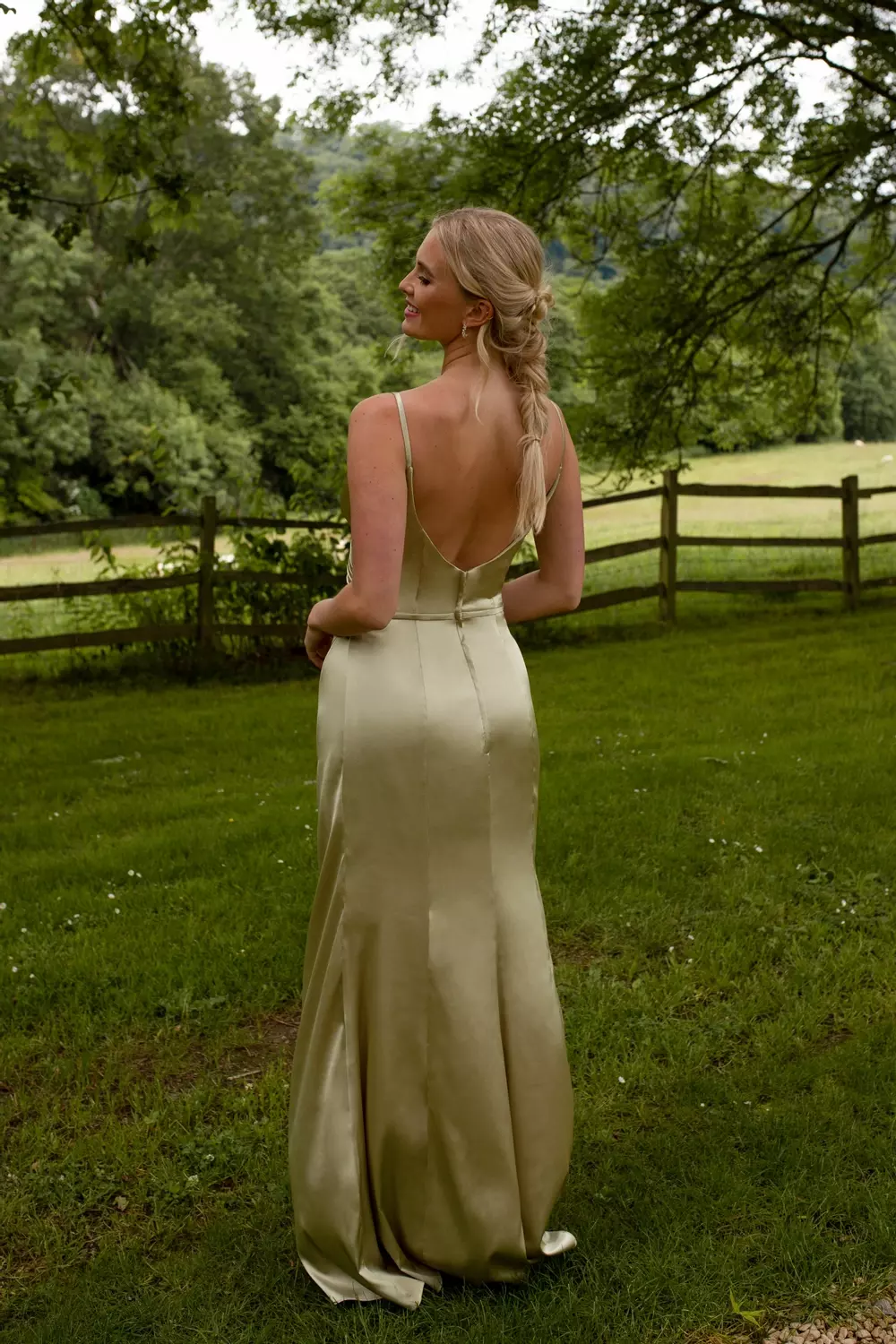E232CHAM | Modern Elegant Bridesmaid Dress | Essentials by True Bride