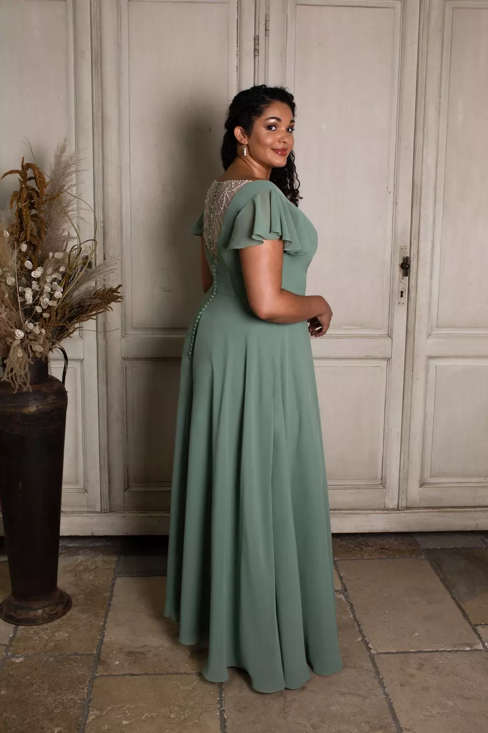 Cleo | Art Deco Beaded Elegant Bridesmaids Dress | Luna by True Bride