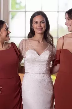 Seattle W425 | Modern Fit & Flare Beaded Bridal Gown | True Bride