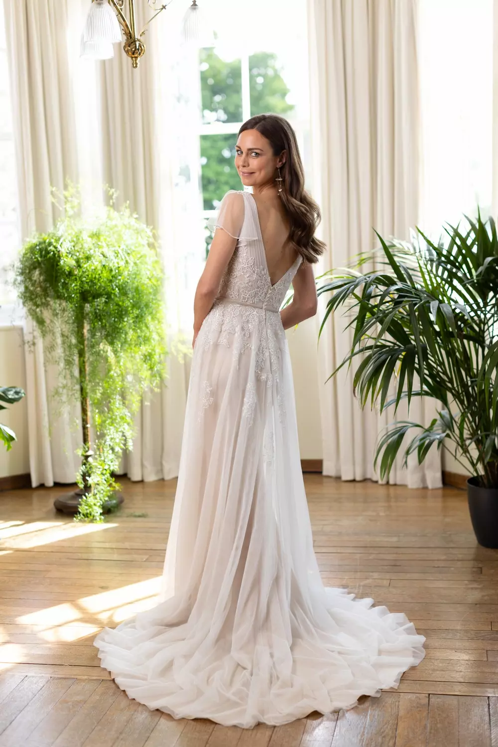 Aspen W430 | Classic Beaded Soft Tulle Bridal Gown | True Bride