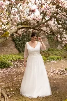 Toni TC-W460 | Classic Beaded A-Line Bridal Gown | True Curves