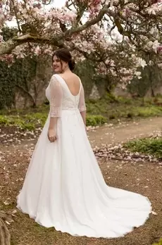 Toni TC-W460 | Classic Beaded A-Line Bridal Gown | True Curves