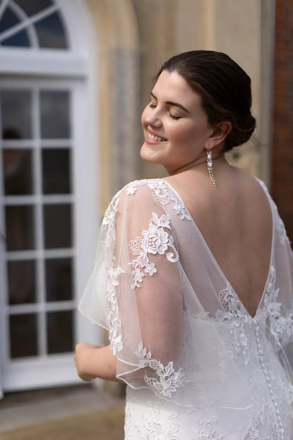 Blanche TC-W463 | Modern Crepe and Lace Bridal Gown | True Curves