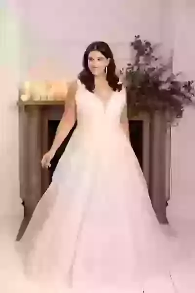 Allegra | Dreamy Glitter Bridal Gown with Hand Beaded Details | True Curves