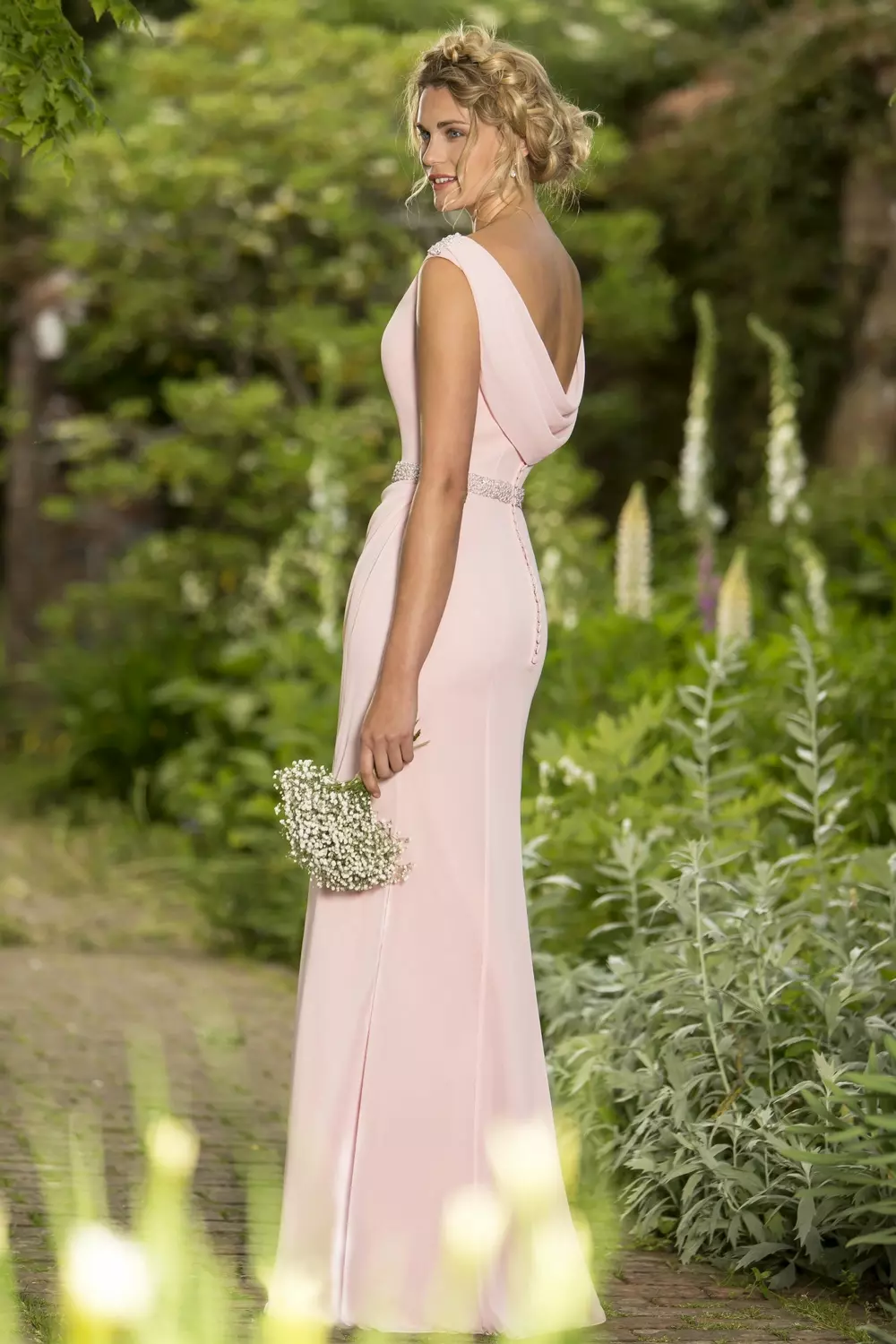 M640 | Cowl Back Bridesmaids Dress With Beading | True Bridesmaids
