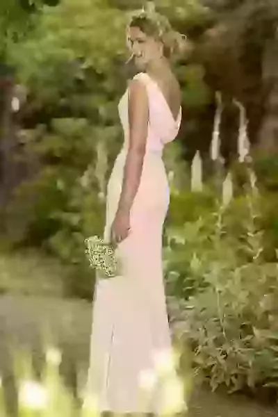 M470 | Glam Beaded Cowl Back Bridesmaid Style | True Bridesmaids